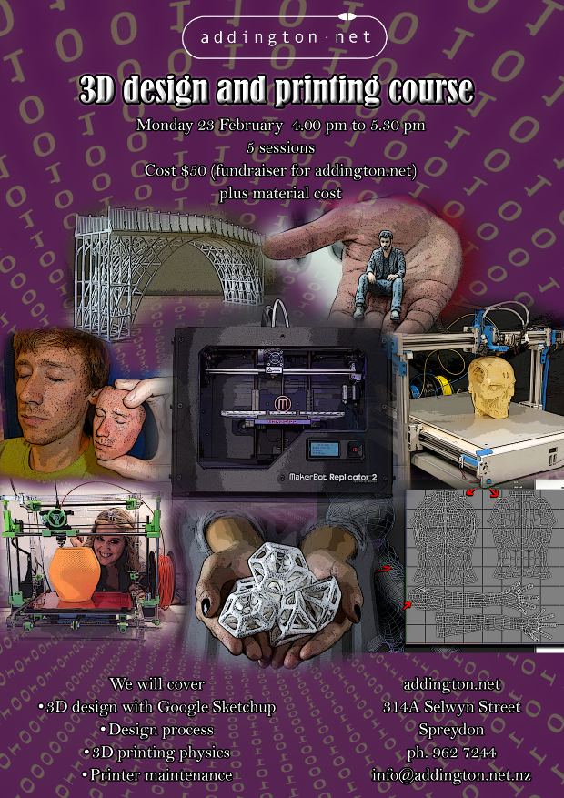 3d Design And Printing Course Fundraiser Hobbyist Co Nz